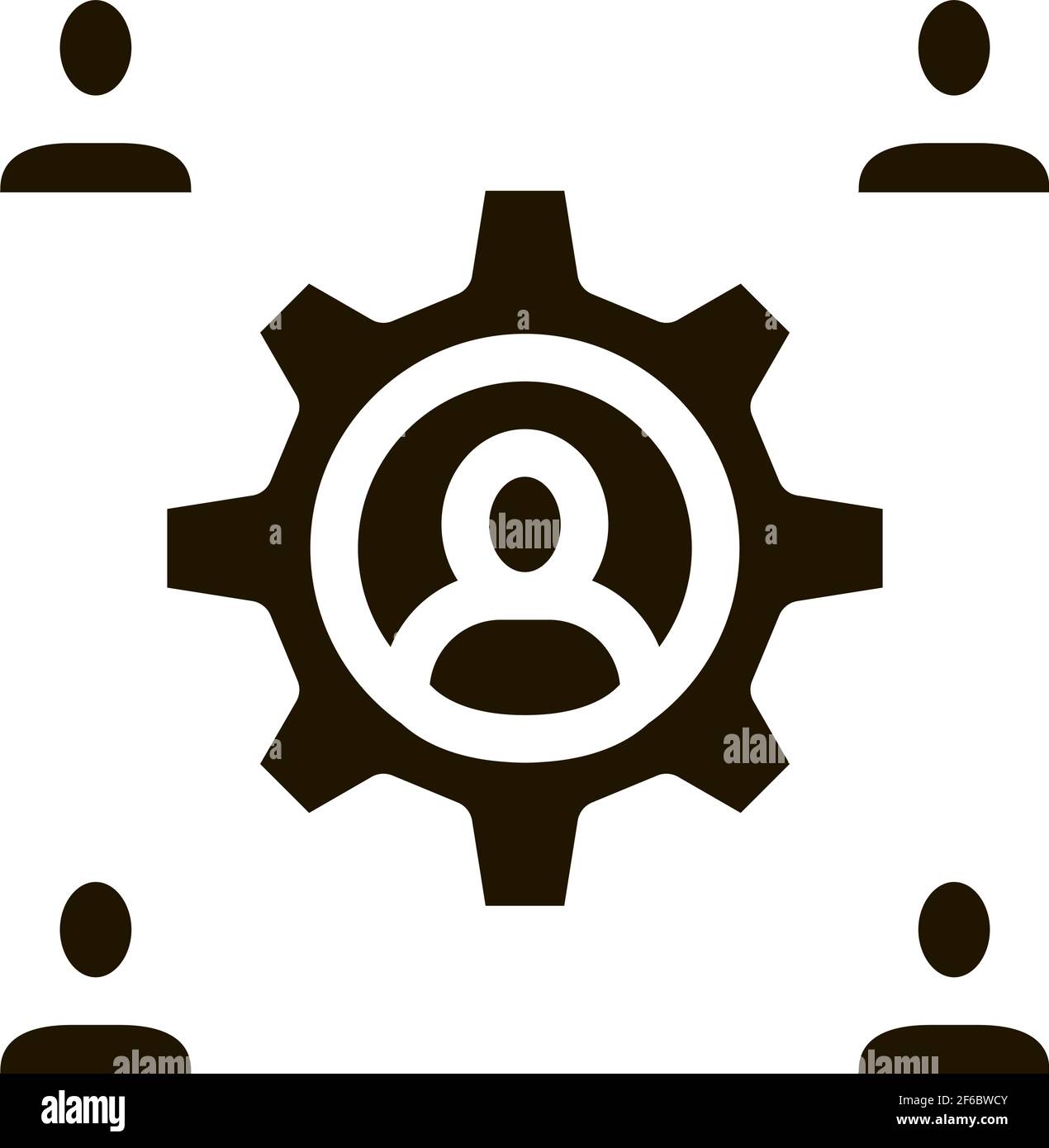 working outsource emplayees icon Vector Glyph Illustration Stock Vector ...