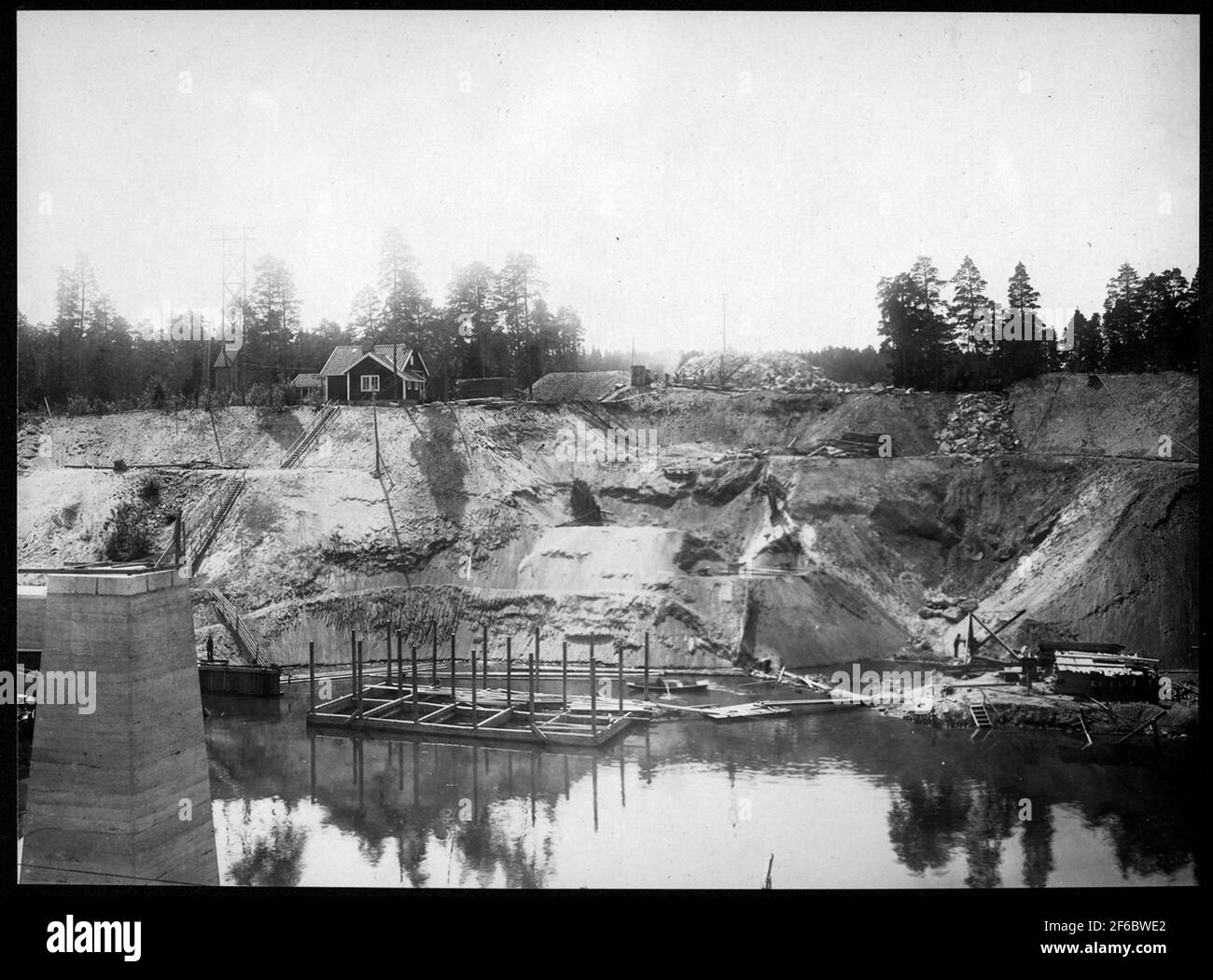 Double track railway bridge Black and White Stock Photos & Images - Alamy