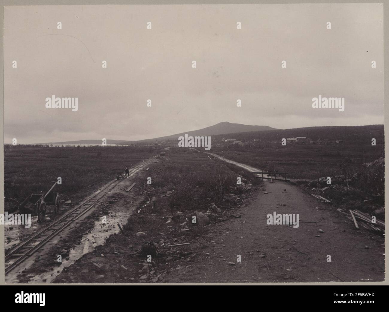 The national border course during the construction period, the Bandel ...