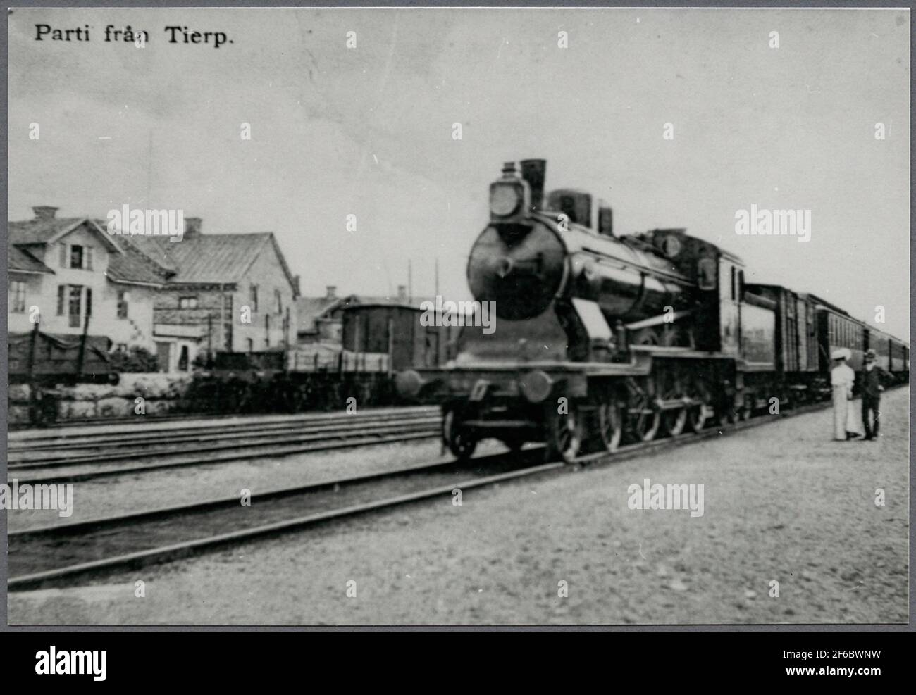Tierp station with steam train. Uppsala Gävle Railway, UGJ B 24 Stock ...