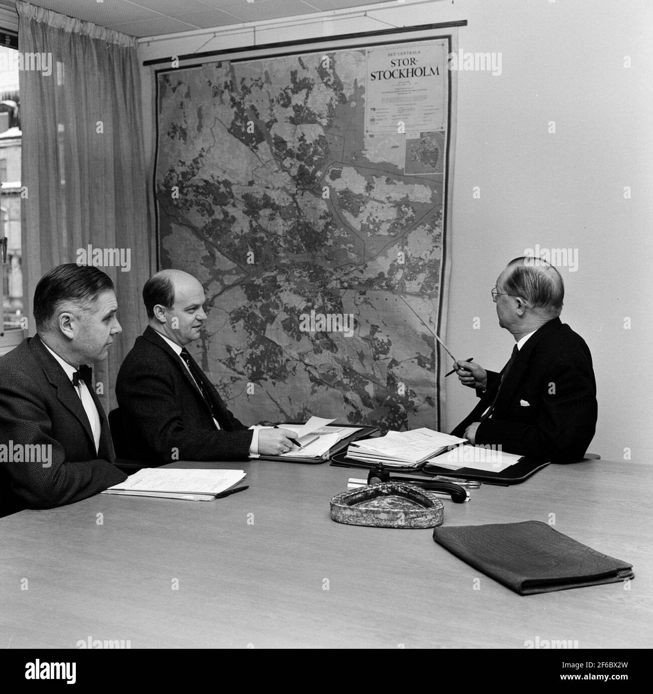 The journal, winter -63. Map of the central Stor-Stockholm Stock Photo ...