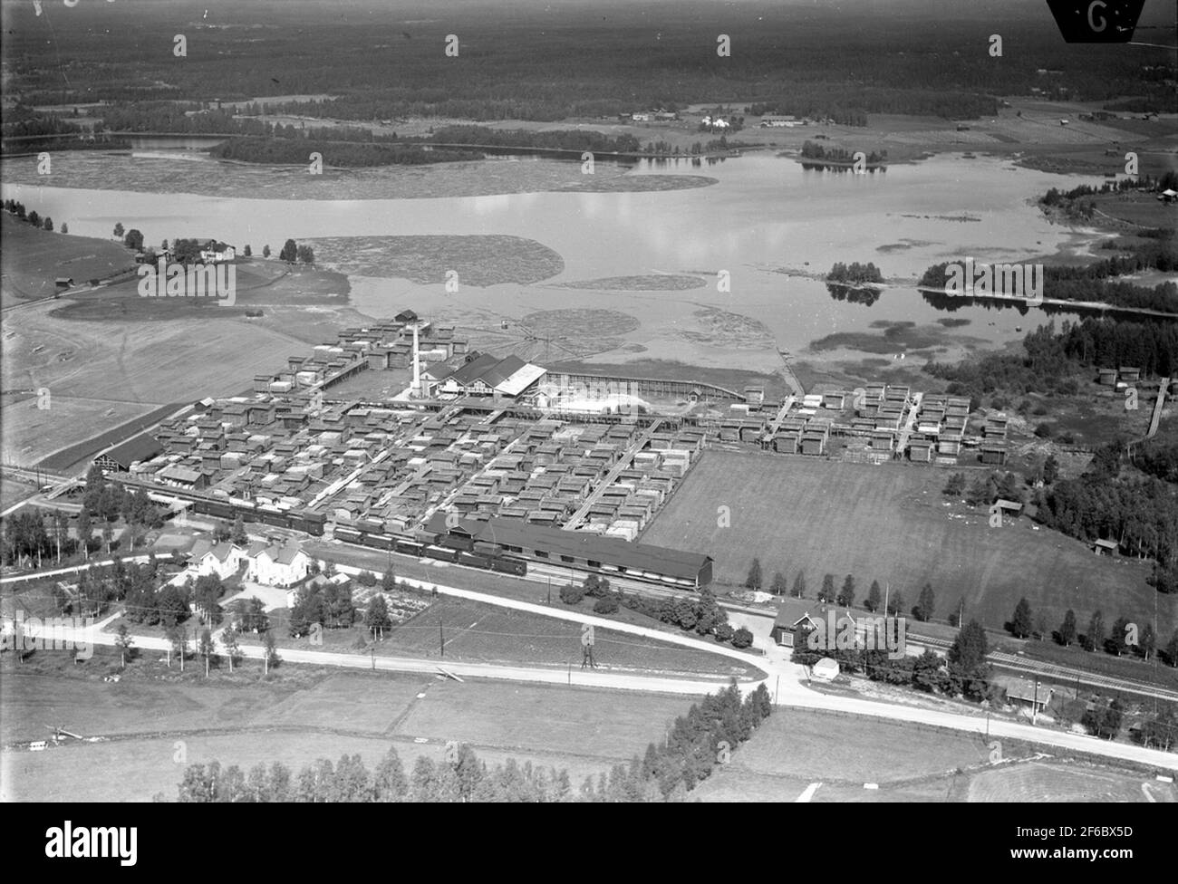 Aerial view of station Stock Photo - Alamy