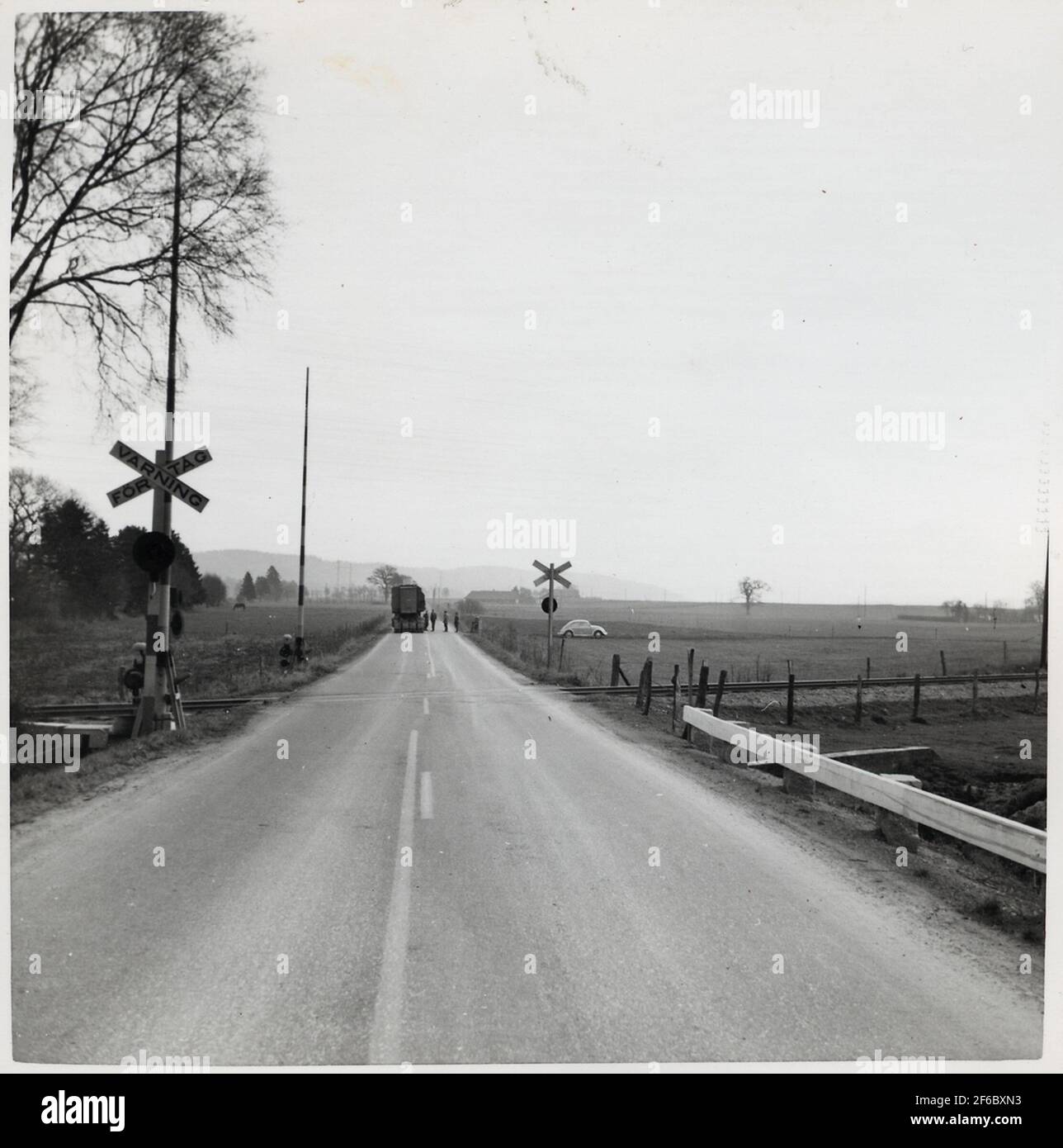 Railway transition during burst, on the route between Sjöbo and ...