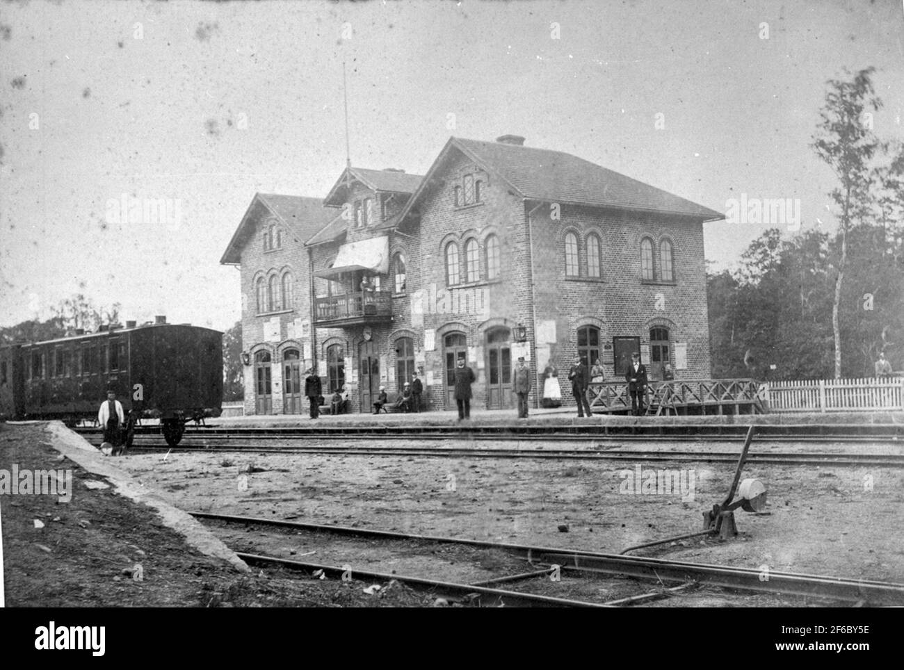 The station was opened in 1885. Stationhouse and the bucket has been ...
