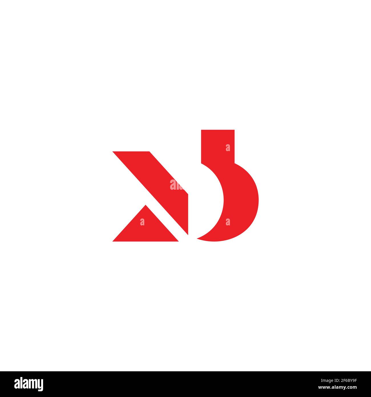 letter mb simple geometric unique design logo vector Stock Vector Image ...