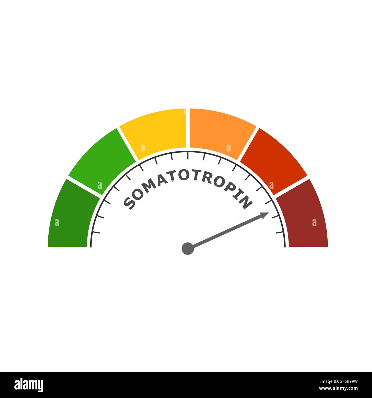 Gradient scale. Growth hormone level measuring device icon. Sign ...