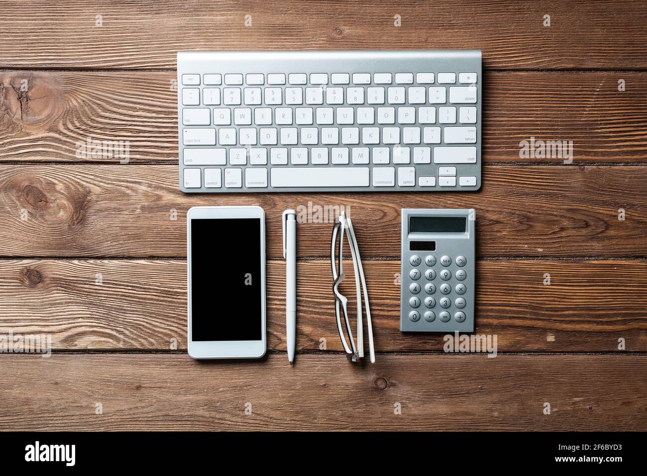 Top view of accountant office workspace Stock Photo - Alamy