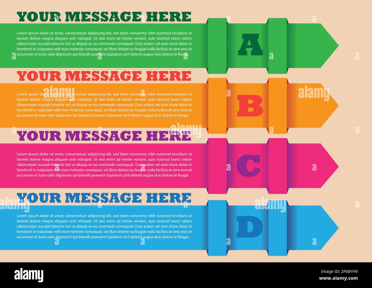 Layout design of colorful banners with own area for text. Vector ...