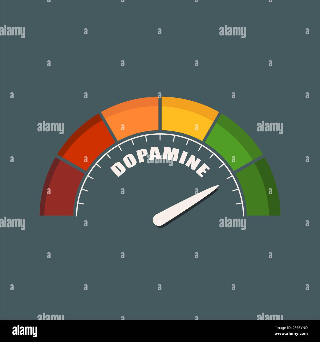 Gradient scale. Hormone dopamine level measuring device. Sign ...