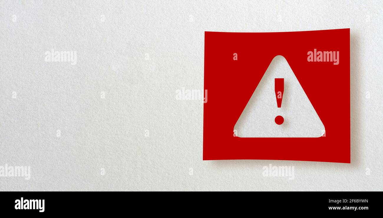 3D render icon collection: Cut out of an exclamation mark, ! symbol on ...