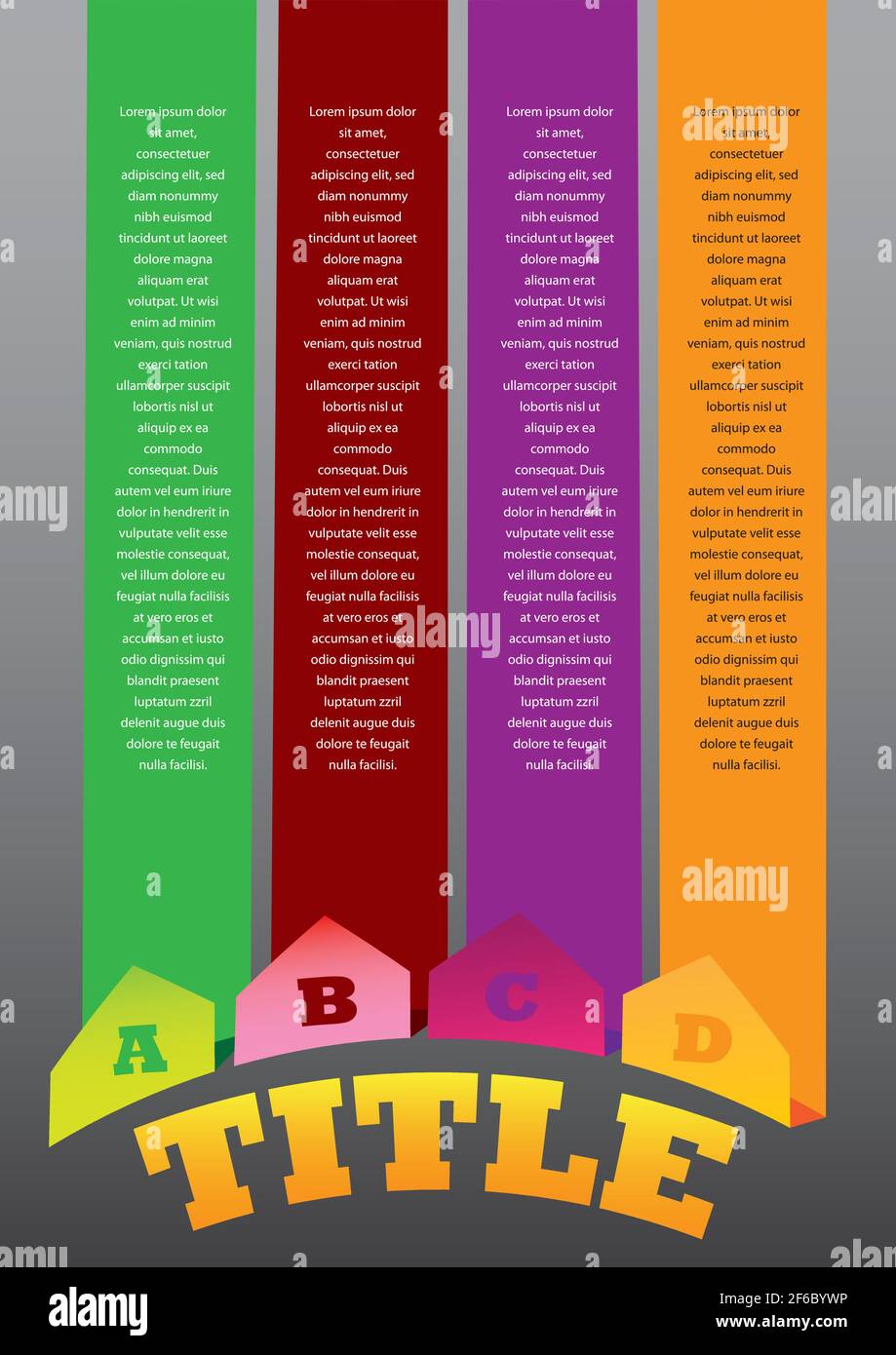 Layout design of colorful banners with own area for text. Vector ...