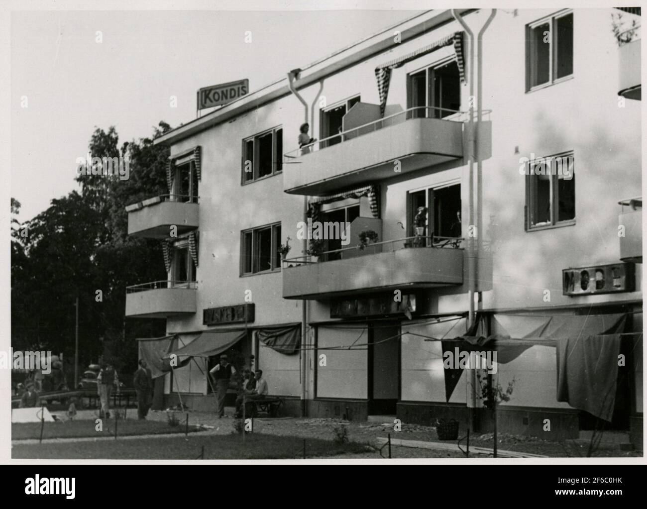 Residential buildings in Krylbo at the explosion of a German ammunition ...