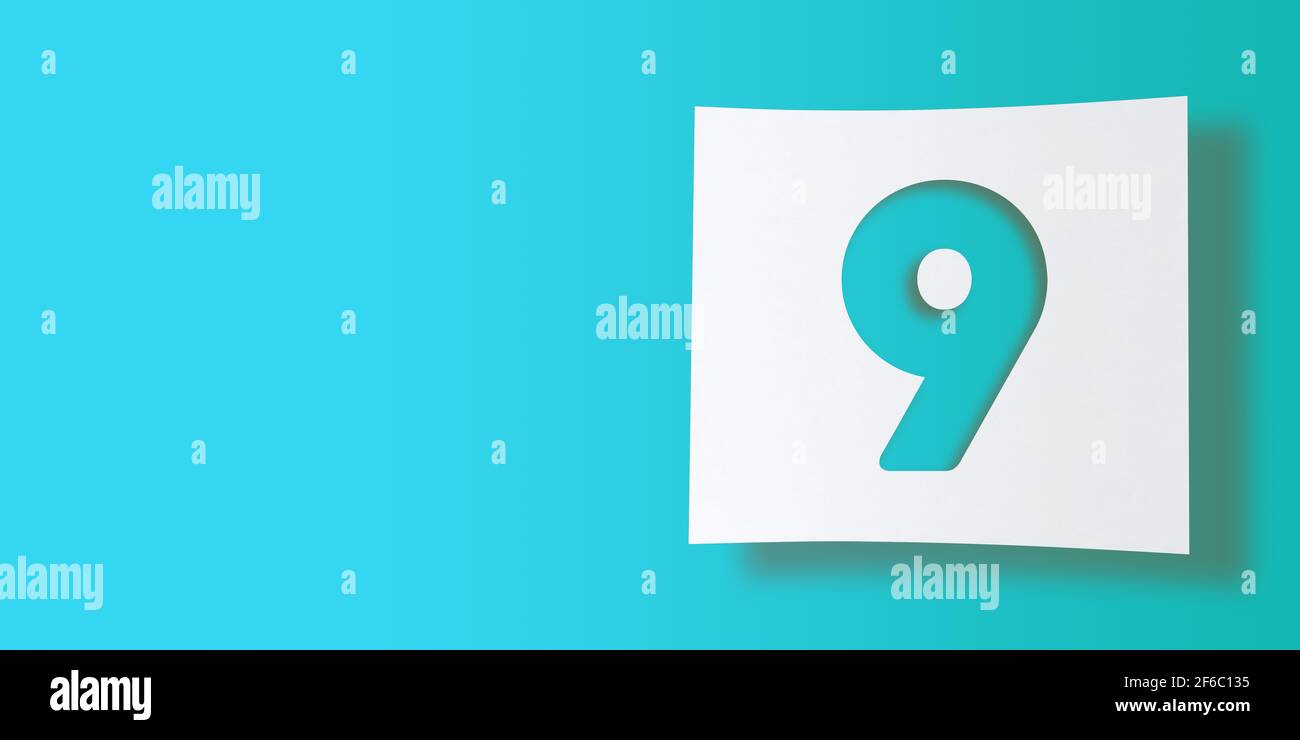 3d number 9 hi-res stock photography and images - Alamy