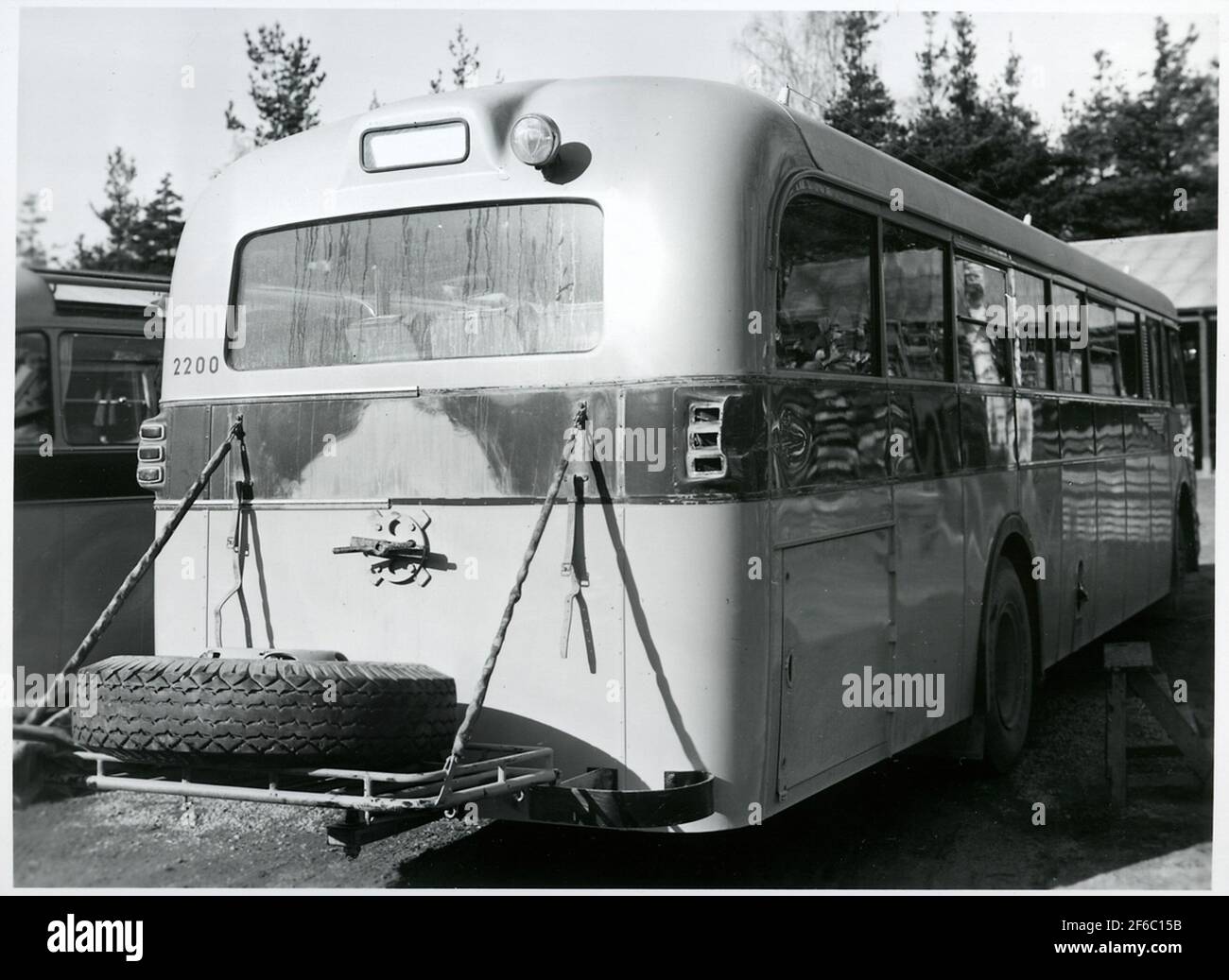 Scania-Vabis B62 bus is waiting for repair at the Swedish ...