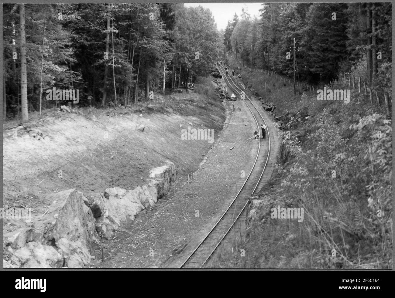 Ledging work line north of Overum photo from country road bridge Stock ...