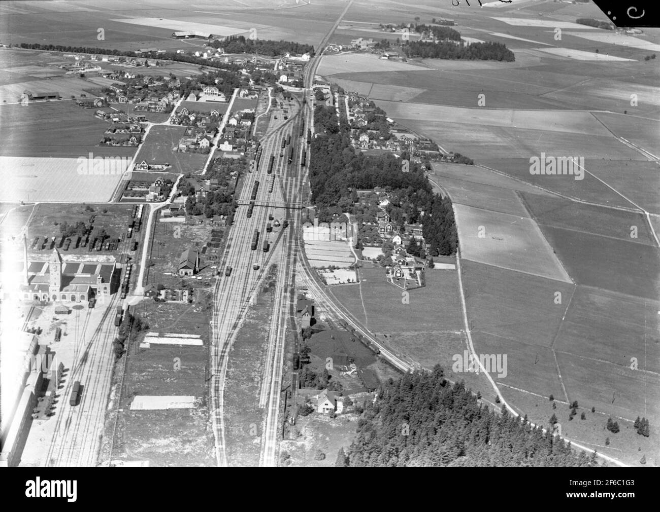 Aerial view of station Stock Photo - Alamy