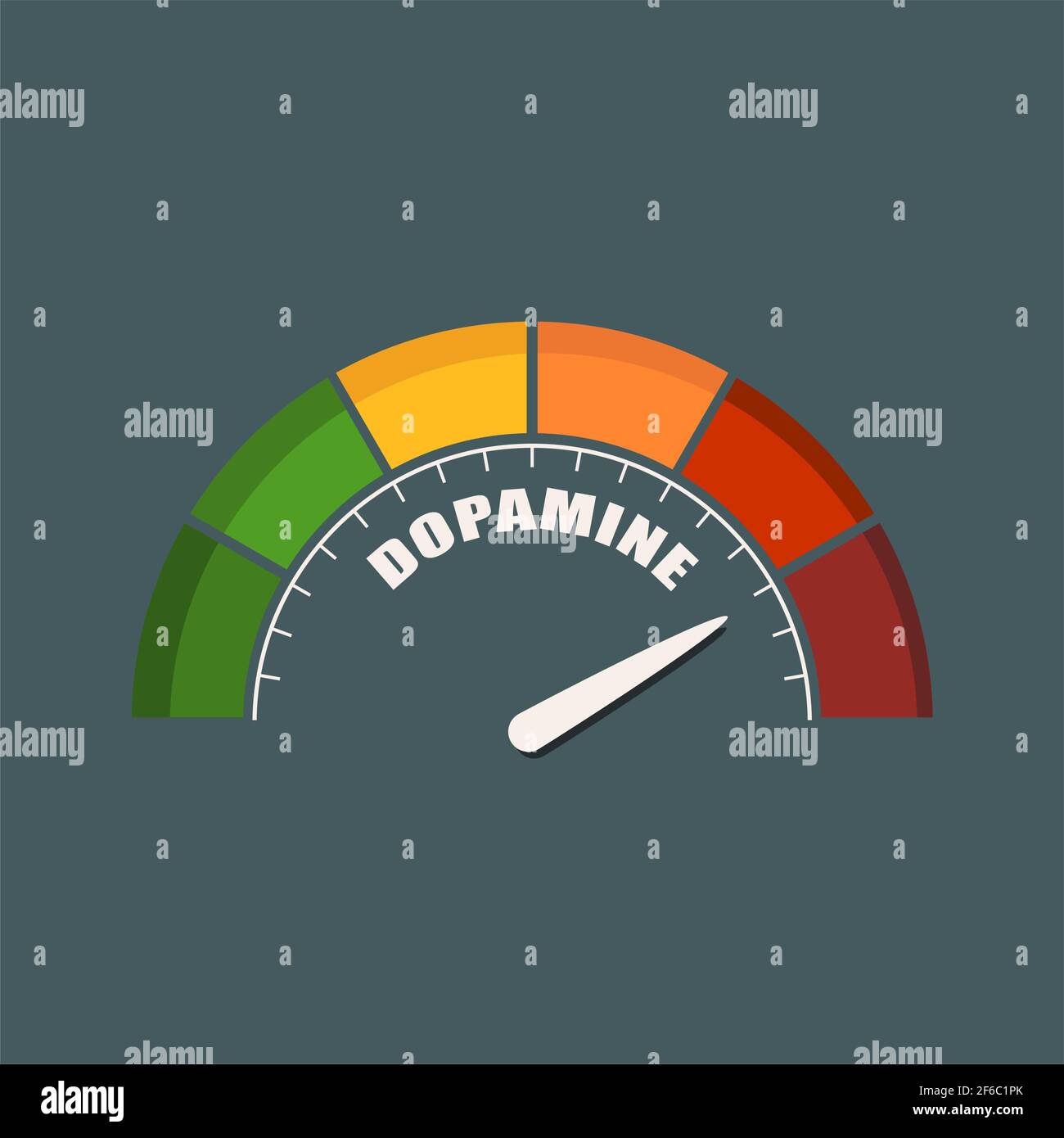 Gradient scale. Hormone dopamine level measuring device. Sign ...