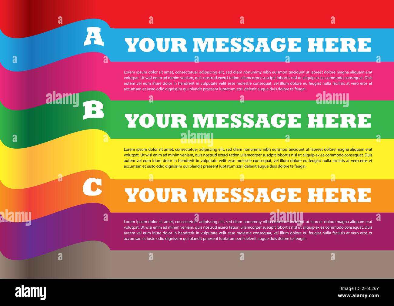 Layout design of banners with own area for text. Vector illustration ...