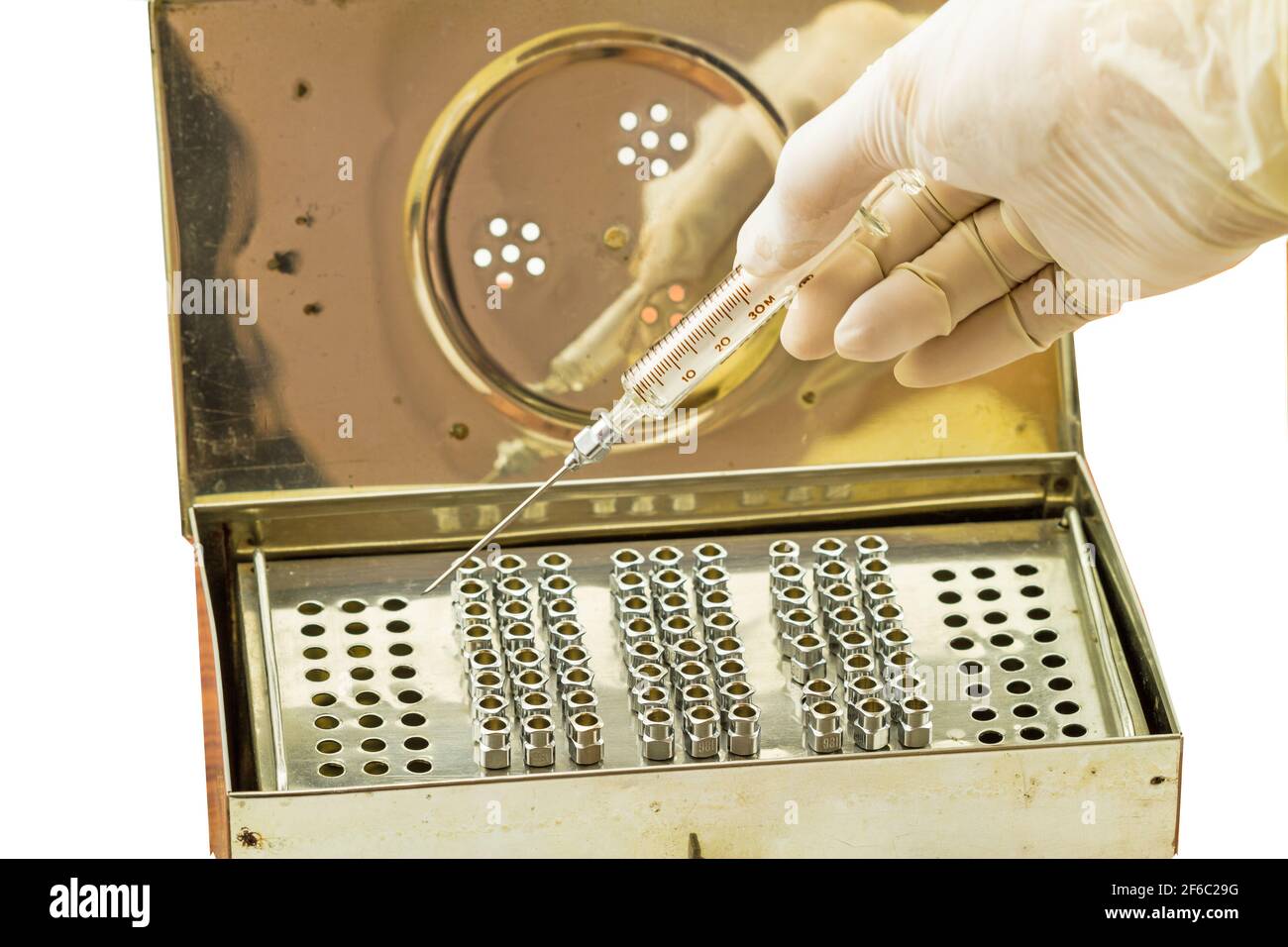 Doctor big needle hi-res stock photography and images - Alamy