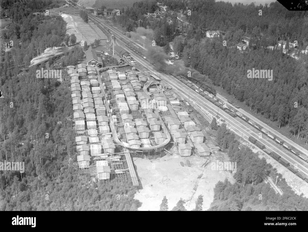 Aerial view of station Stock Photo - Alamy