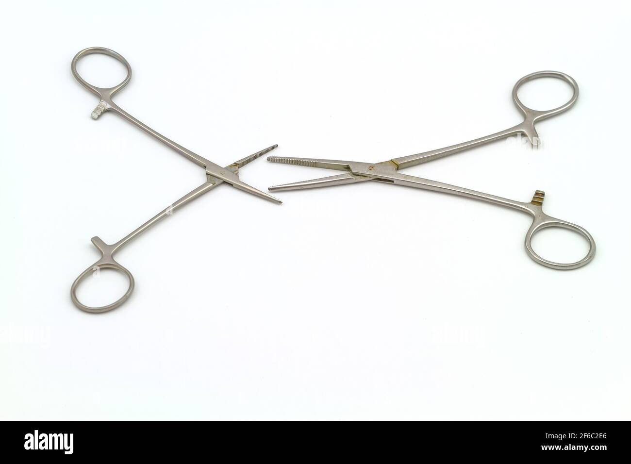 Close up equipment of doctor in hospital call name Artery clamp ...