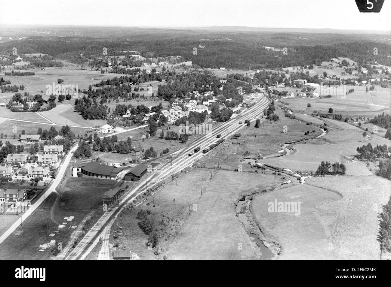 Aerial view of station Stock Photo - Alamy