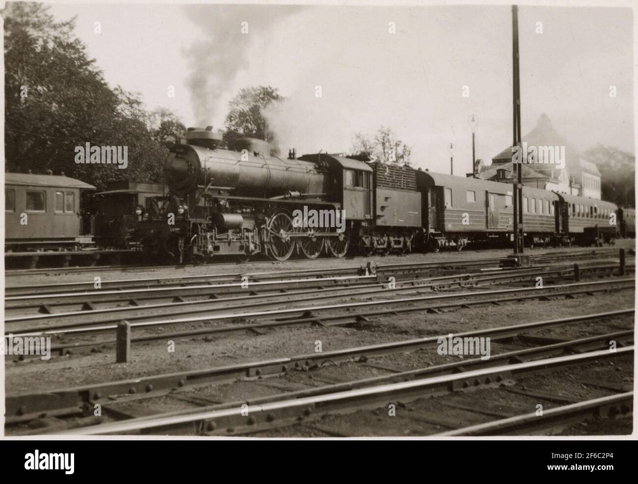 Wide tracked steam locomotive, wood-burning, Kalmar Central Stock Photo ...