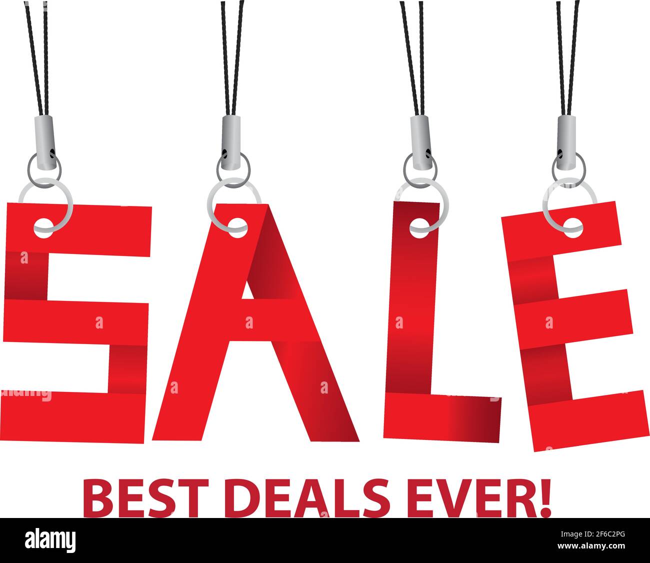 Sale message hanging in the air. Best for sale campaign. Vector ...