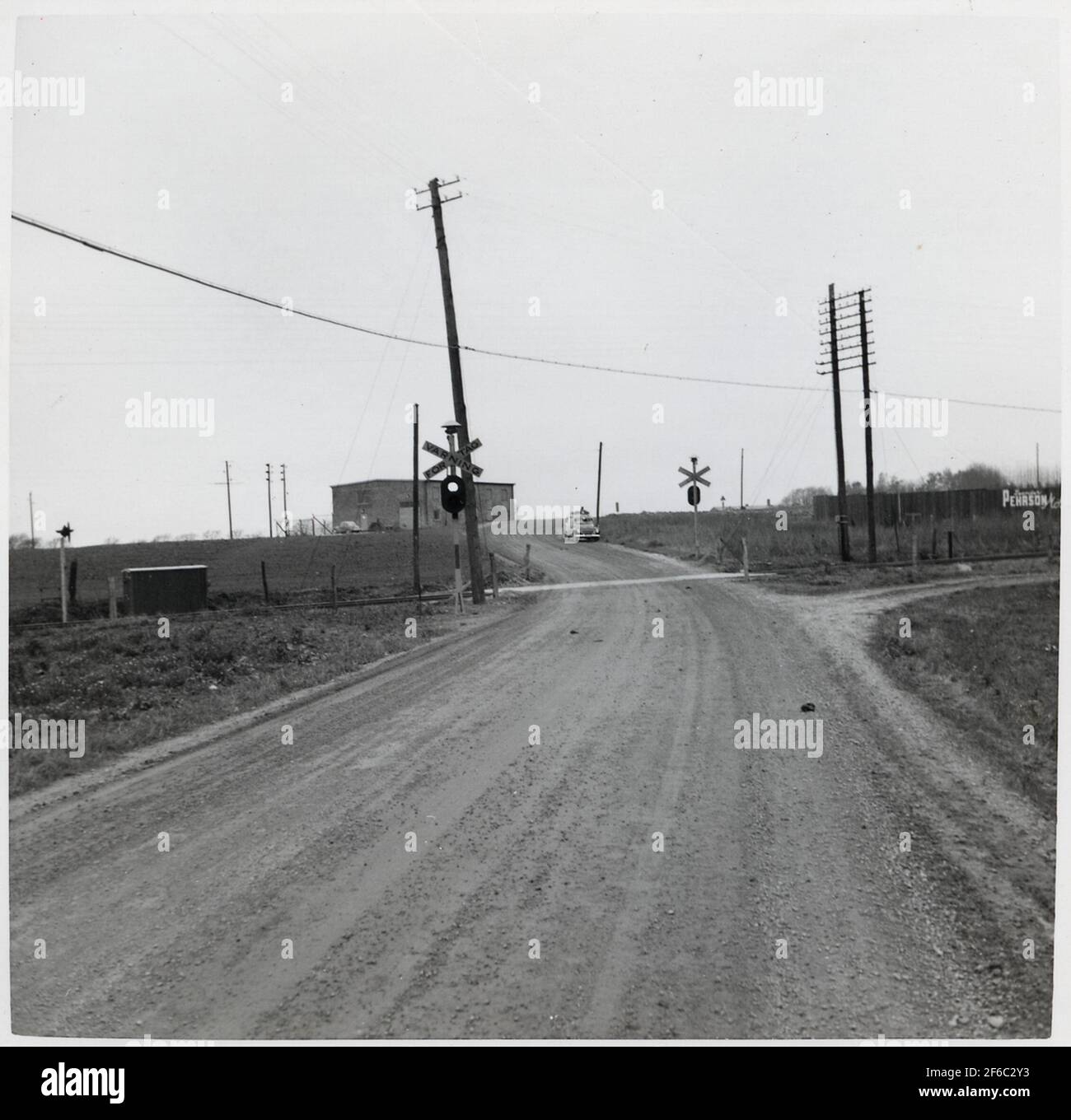 Railway transition at Simrisvägen outside Simrishamn, on the route ...