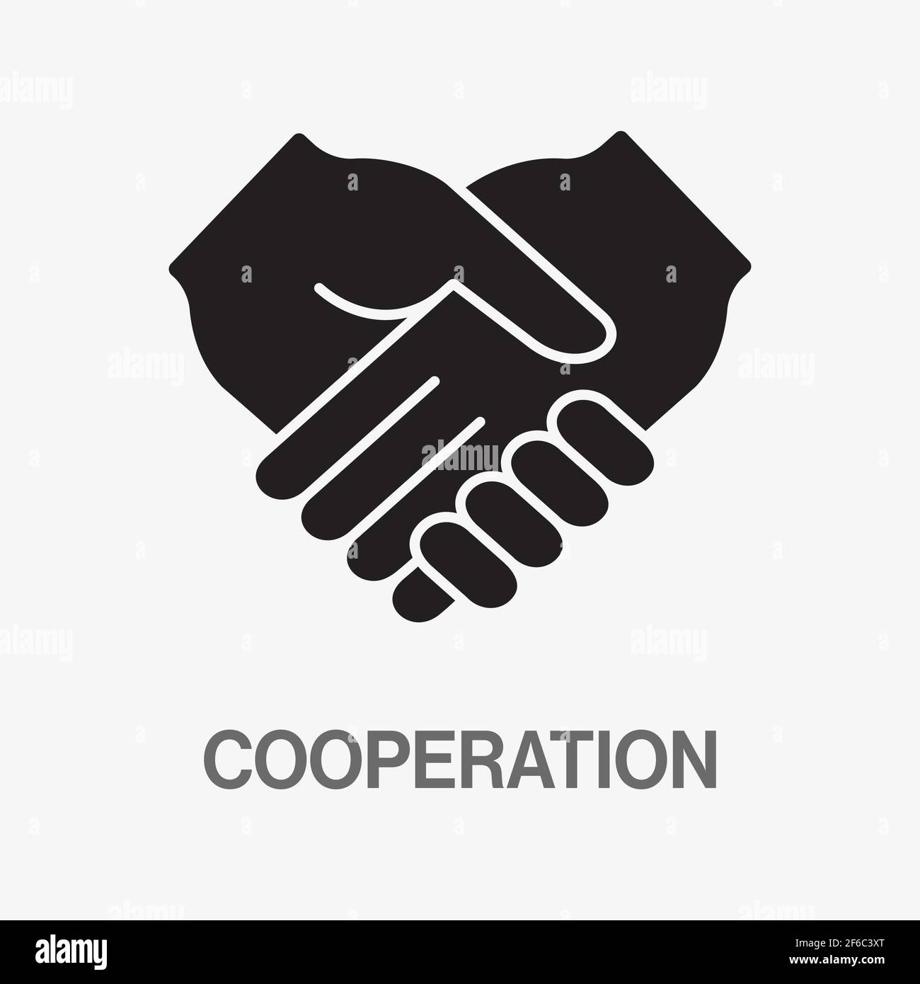 Handshake glyph icon. Vector illustration on white Stock Vector Image ...