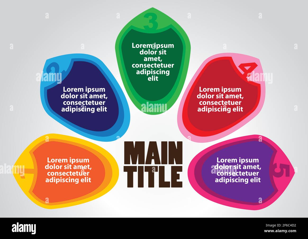 Vector illustration of colorful Progress layout. Infographics template ...