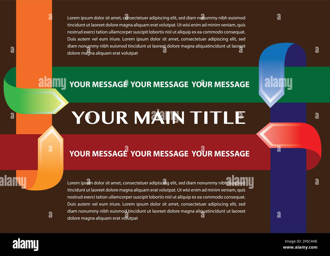 Layout of border paper folding with area for own copy Stock Vector ...