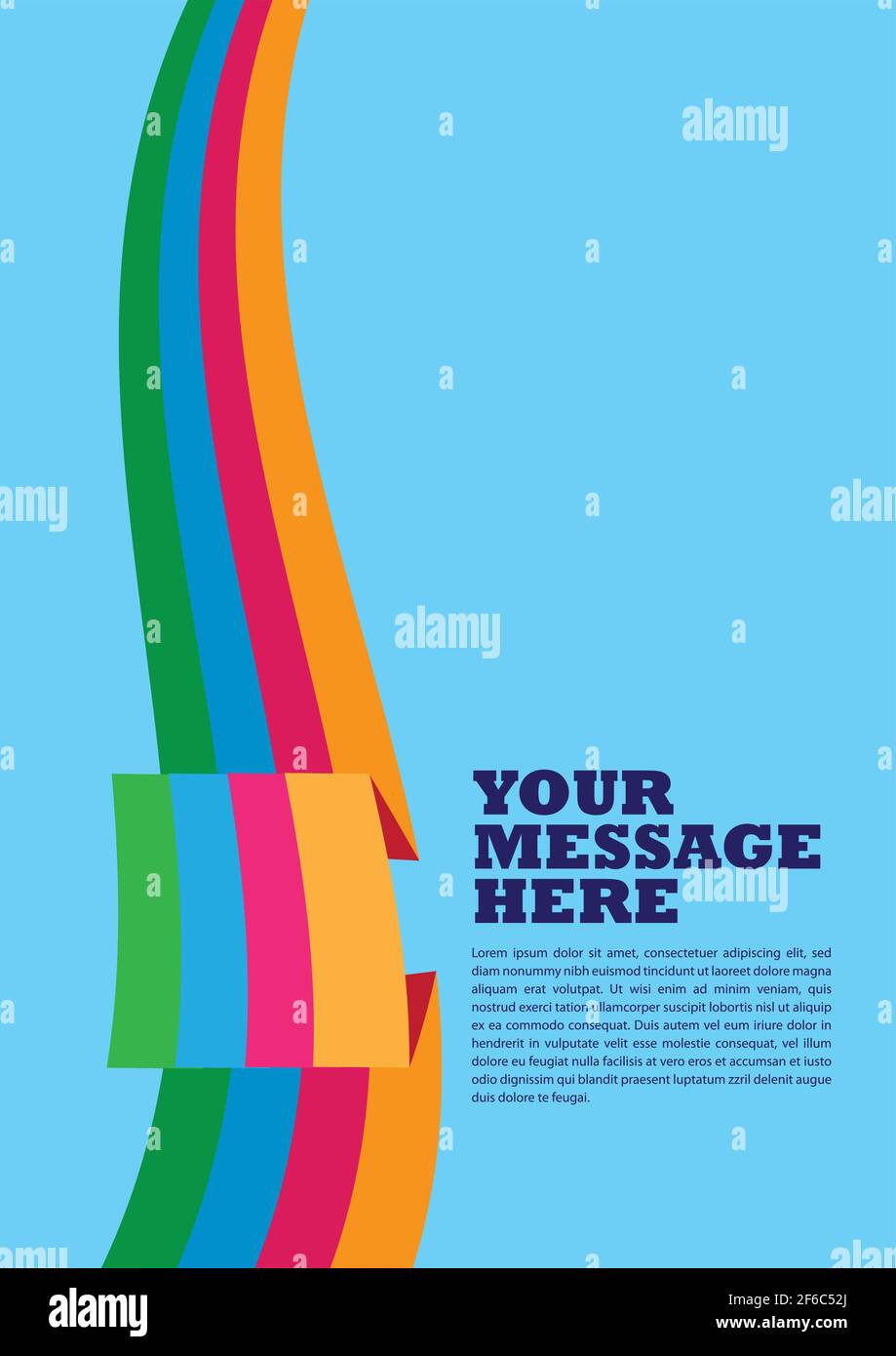 Layout design of four colorful rainbow banners with own text area ...