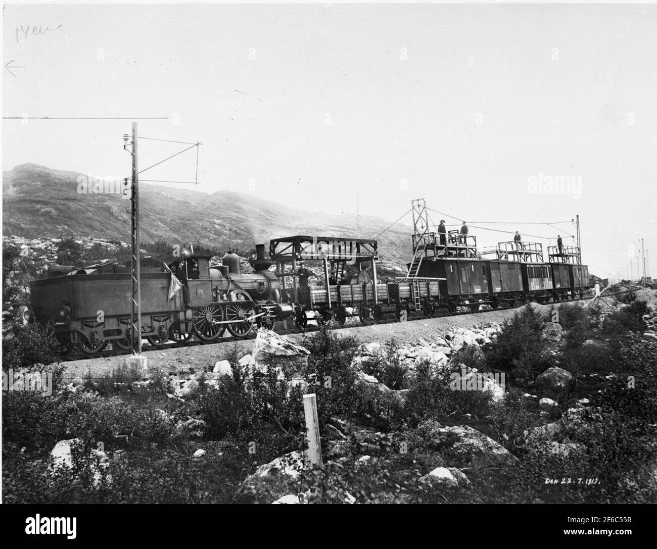 State Railways, SJ Elektrift, Montagetåg on the Malmbanan Stock Photo ...