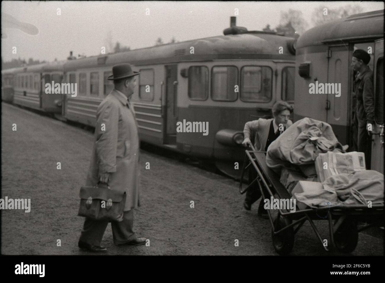 Mail handling at station Stock Photo - Alamy