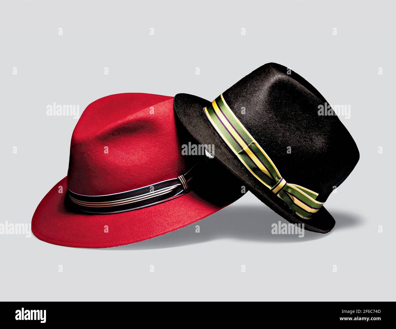 Elegant close-up of hats for man for all seasons. Studio shoot Stock ...