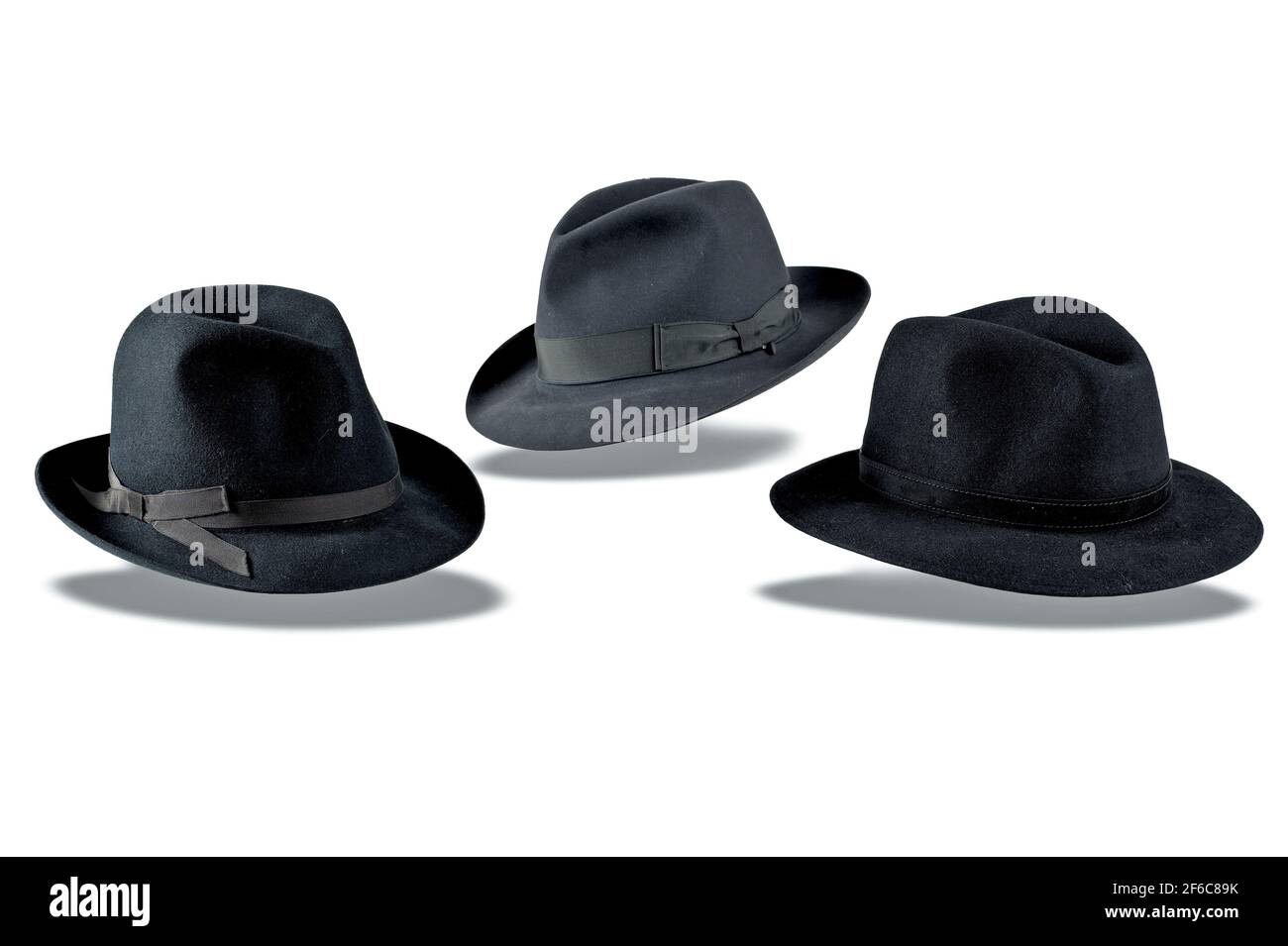 Elegant close-up of hats for man for all seasons. Studio shoot Stock ...