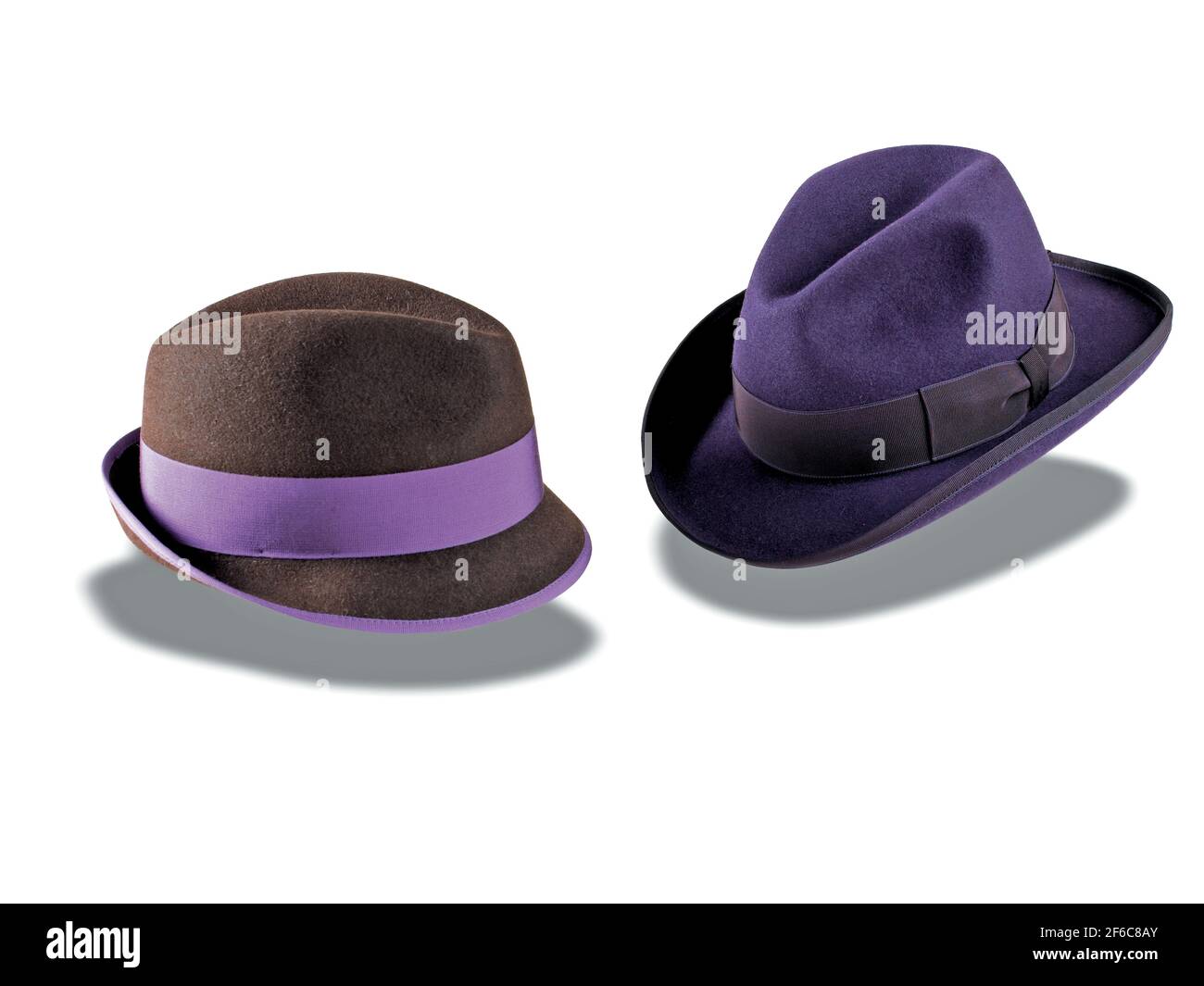 Elegant close-up of hats for man for all seasons. Studio shoot Stock ...