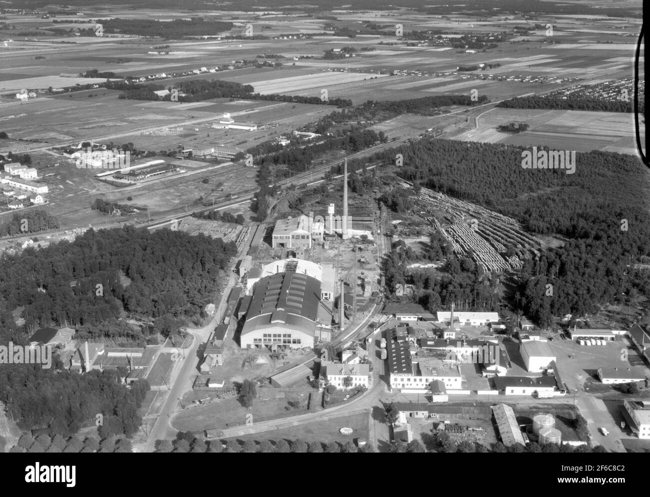 Aerial view of the ironworks Stock Photo - Alamy