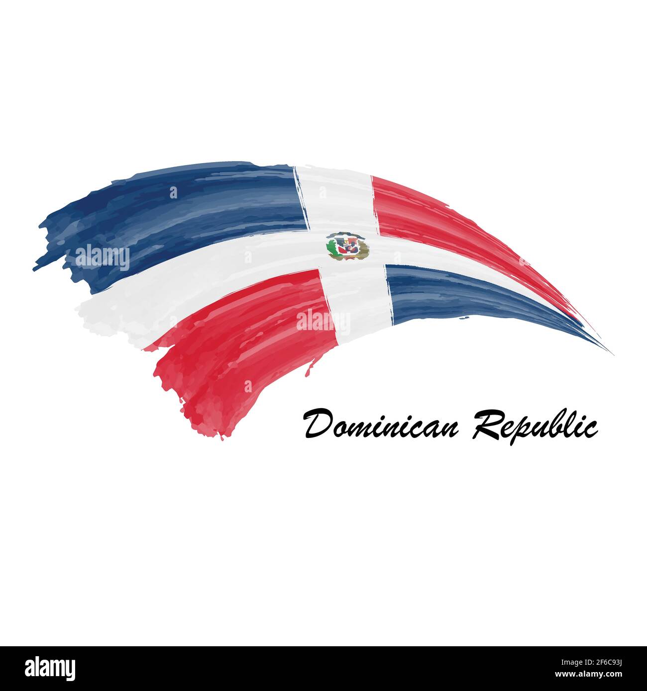 Dominican Flag Drawing