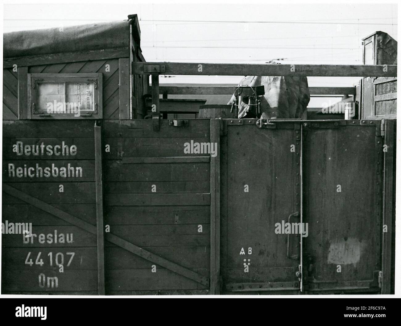 German military train on the way to Norway during World War II. Here at ...