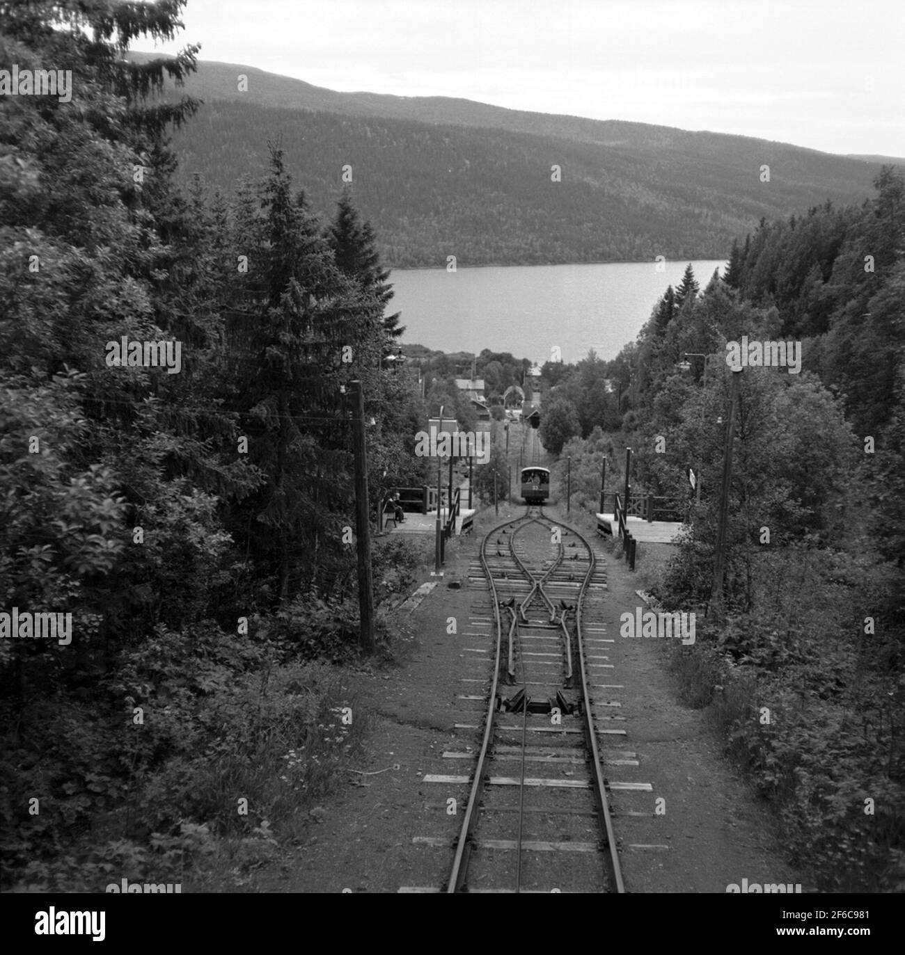 Åre Mountain track with cart Stock Photo - Alamy