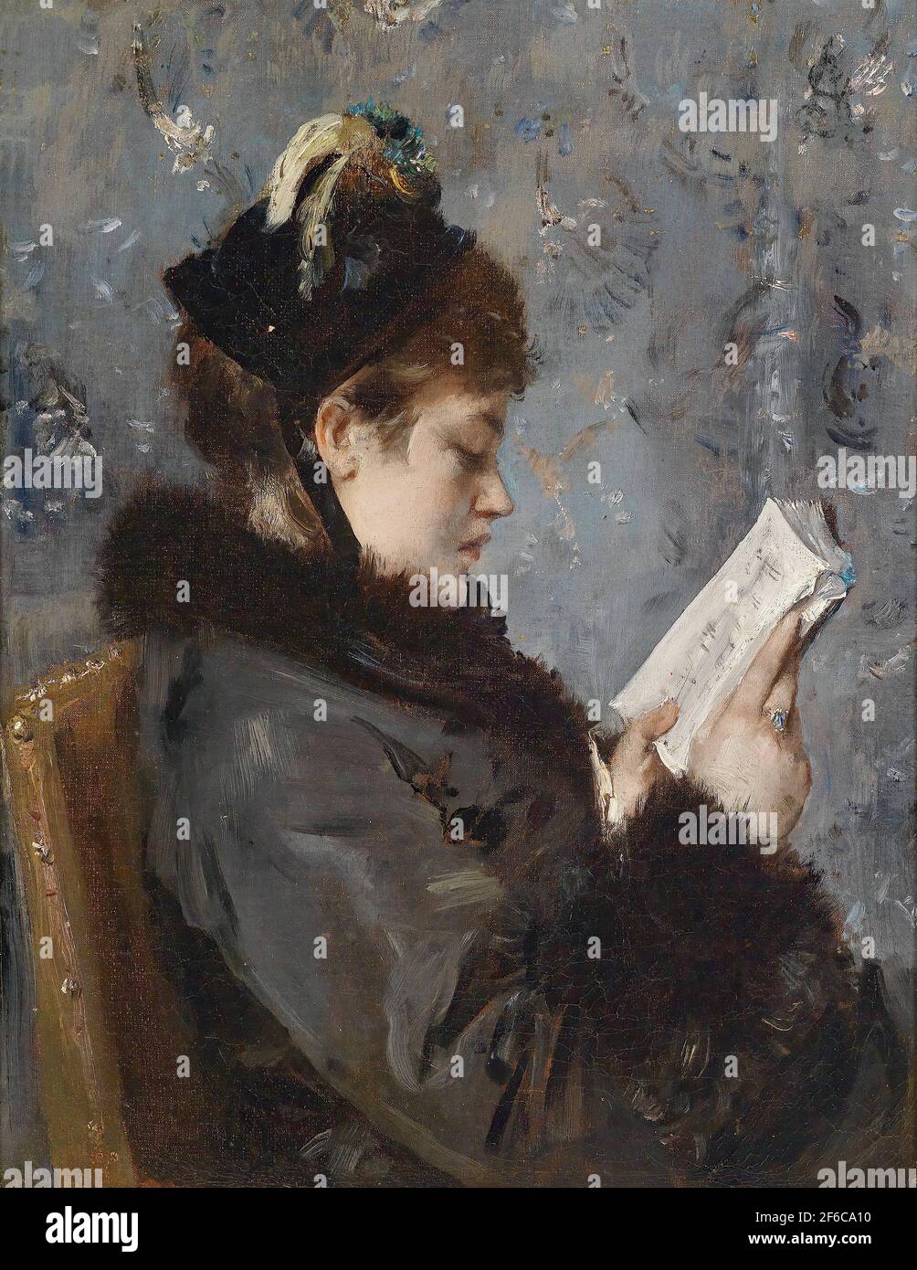 Alfred Stevens - Portrait Young Lady 1906 Stock Photo - Alamy