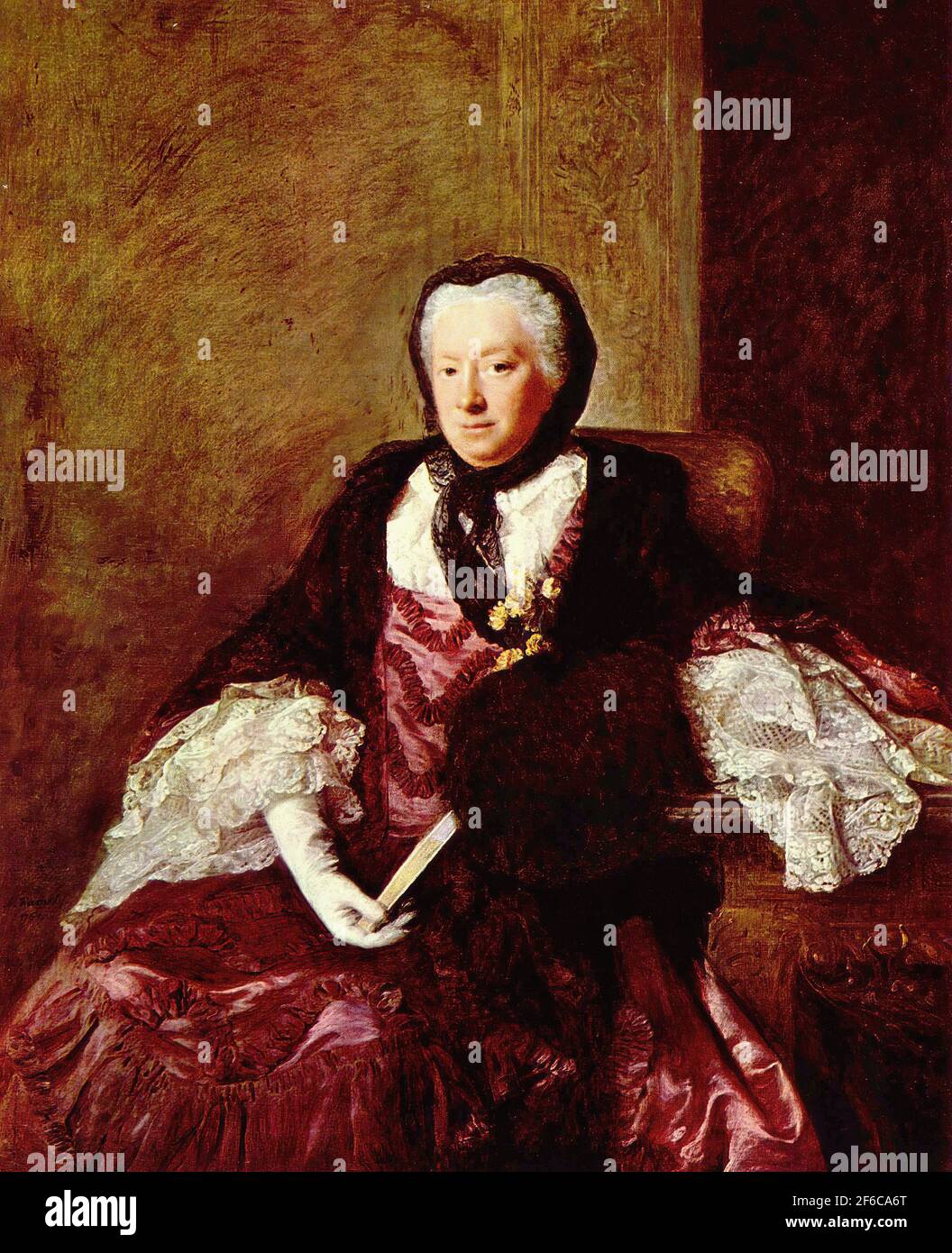 Allan Ramsay - Portrait Mary Atkins Mrs Martin 1761 Stock Photo - Alamy