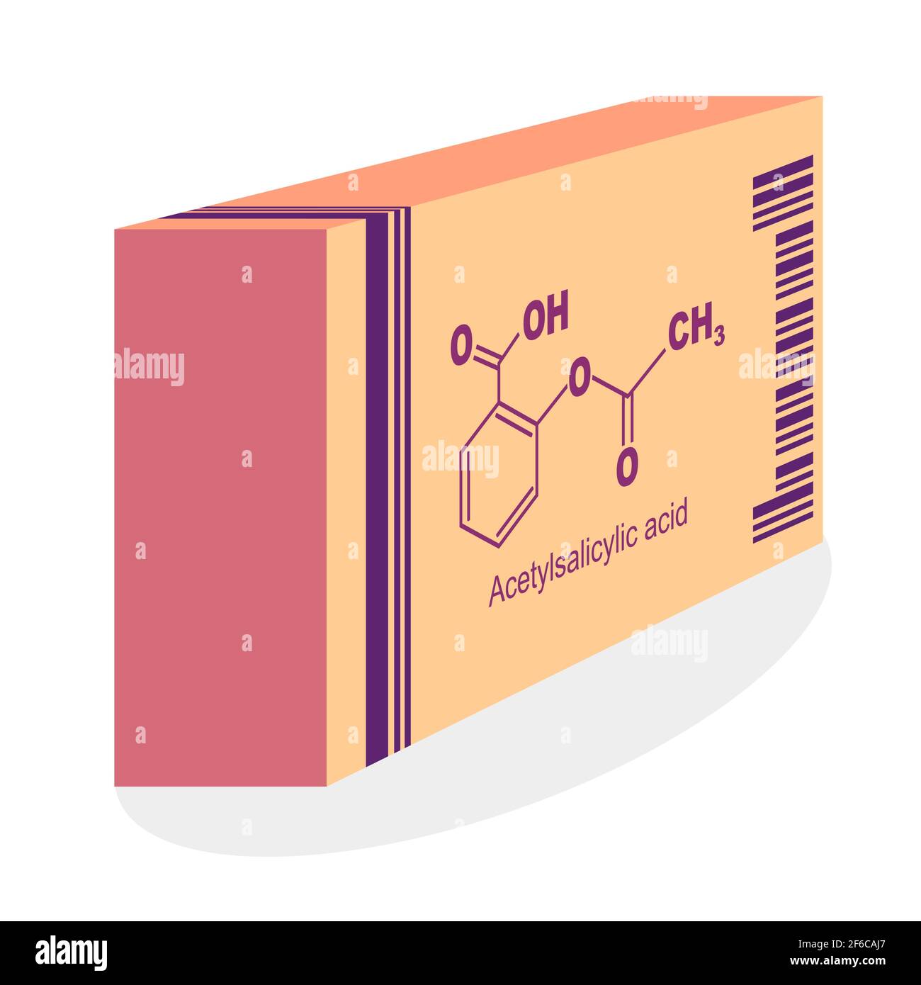 Paper medicine package box with acetylsalicylic acid Stock Vector Image ...