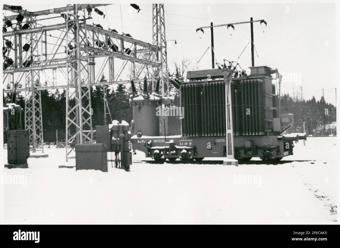 The state railways, SJ Q 10, transformer trolley in wedge Stock Photo ...