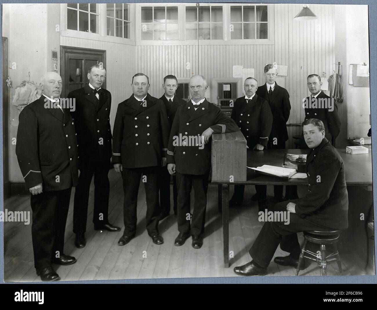 Norsholm - Västervik - Hultsfred Railways, NVHJ staff. Office staff at ...
