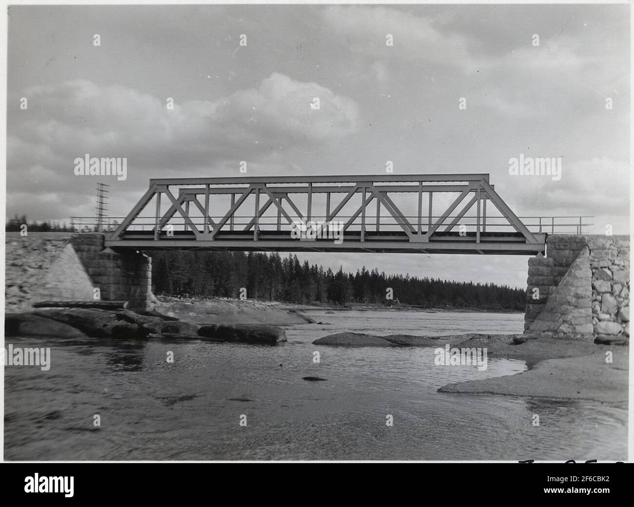 Bridge over the vindelälven, smaller span Stock Photo - Alamy