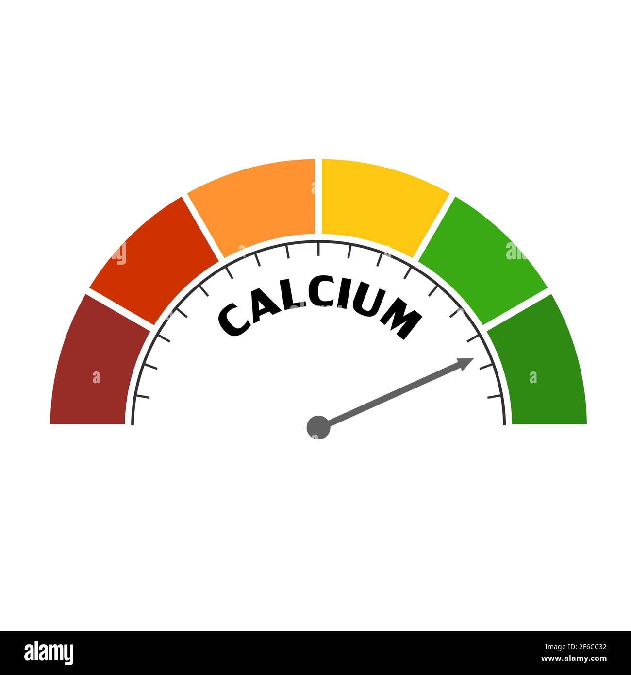 Gradient scale. Calcium level measuring device icon. Sign tachometer ...