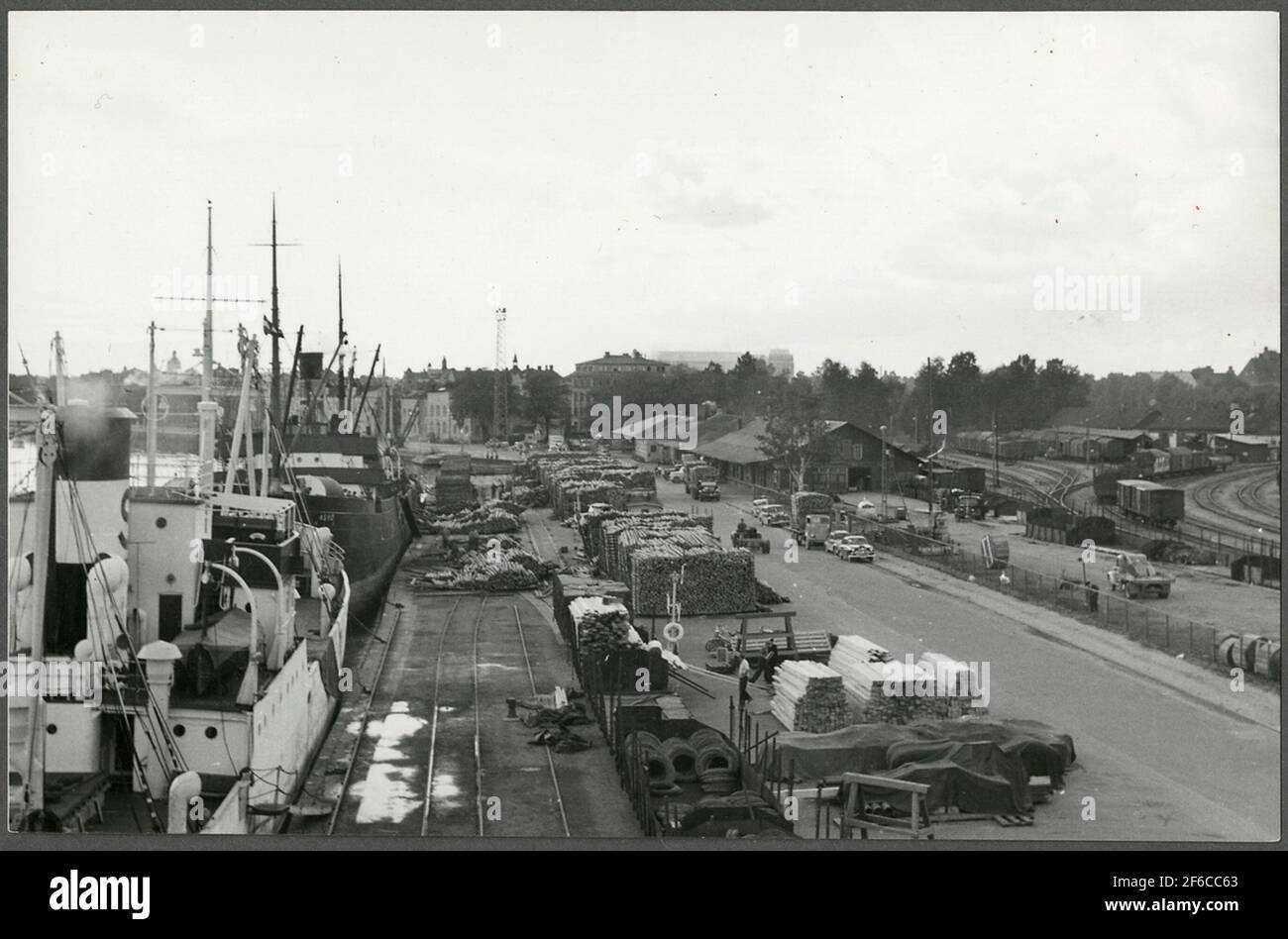Gävle port in 1953 Stock Photo - Alamy